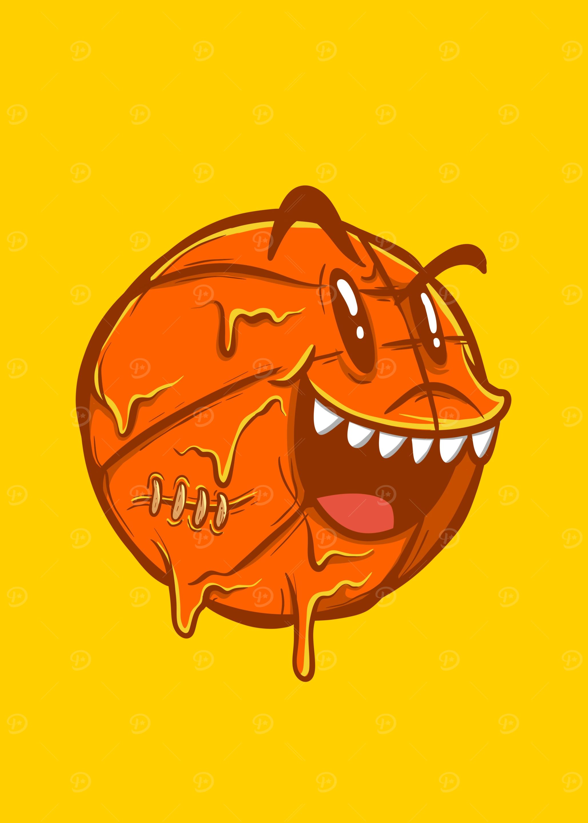 'Melted Basketball Face' Poster, picture, metal print, paint by Yogi ...