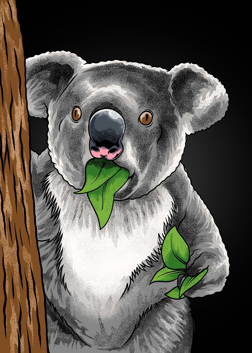 'Surprised Koala Meme' Poster, picture, metal print, paint by Berkah ...