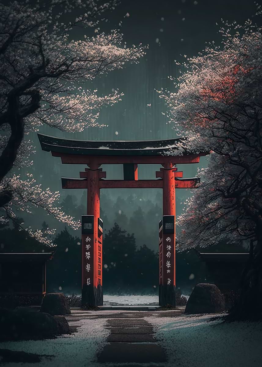 'Japan Torii Gate' Poster, picture, metal print, paint by Creative YS ...