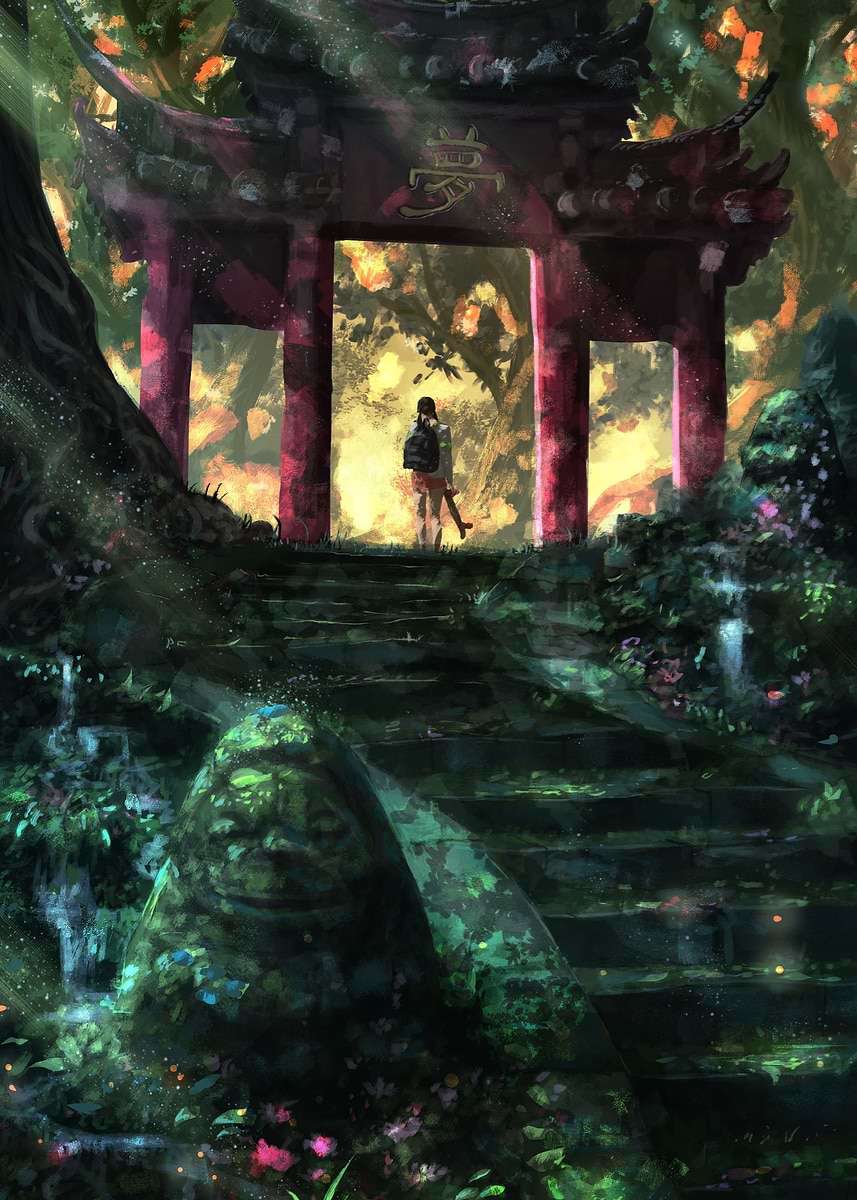 'The gate' Poster, picture, metal print, paint by Anato Finnstark ...