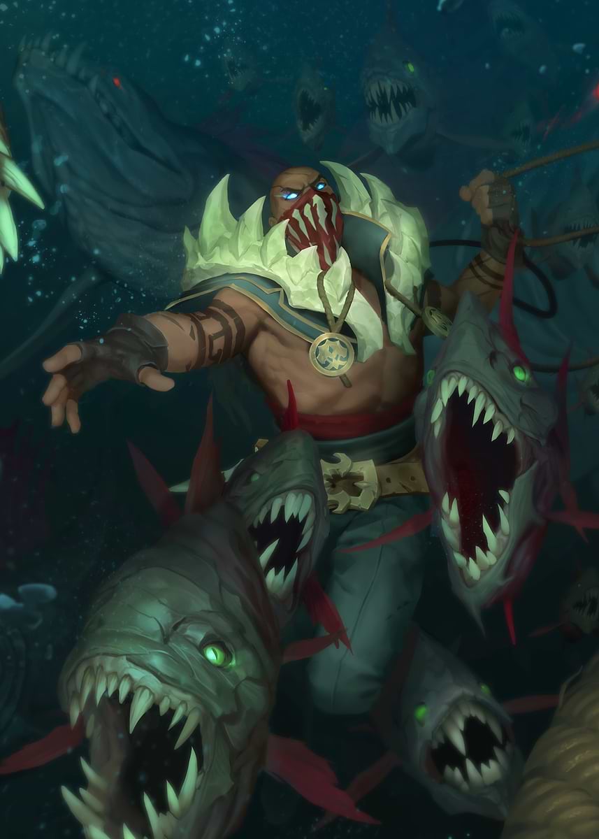 'Bloodharbor Ripper v' Poster, picture, metal print, paint by League of ...