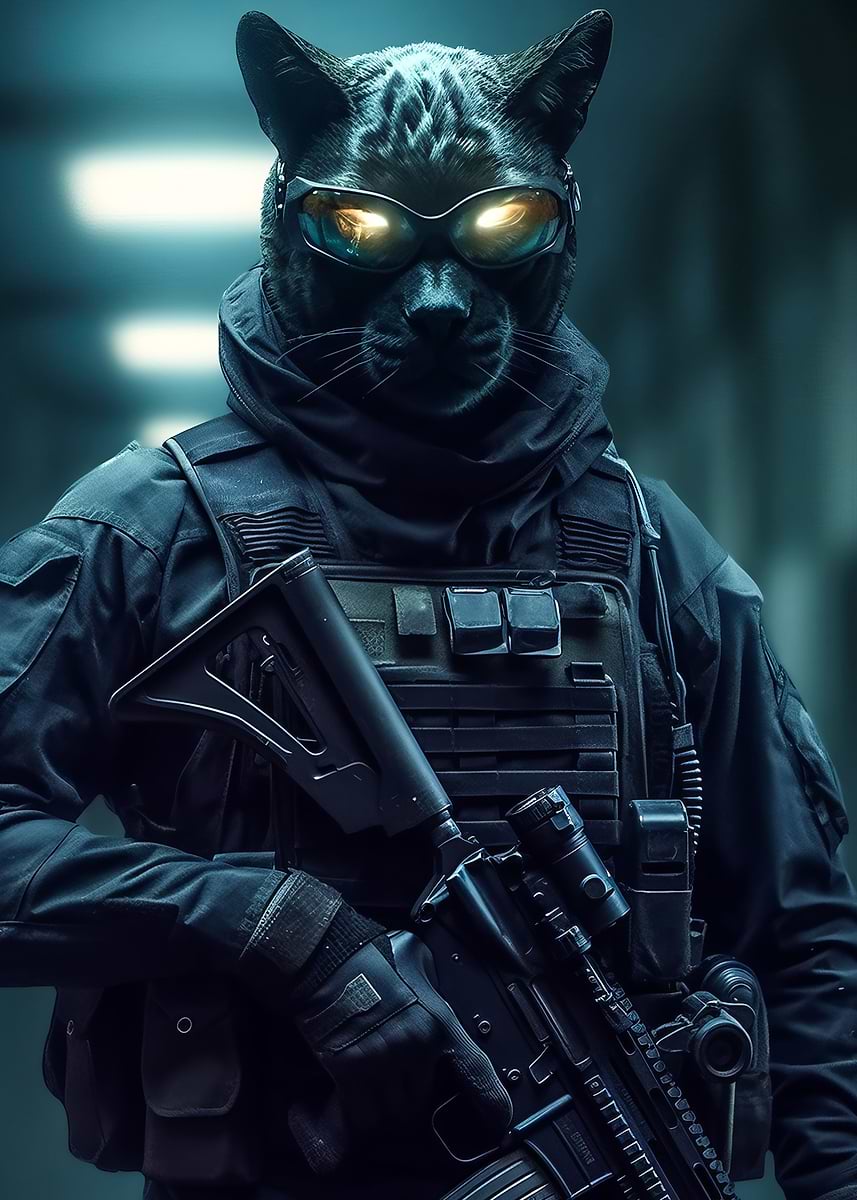 'Soldier Black Panther' Poster, picture, metal print, paint by Karolina ...