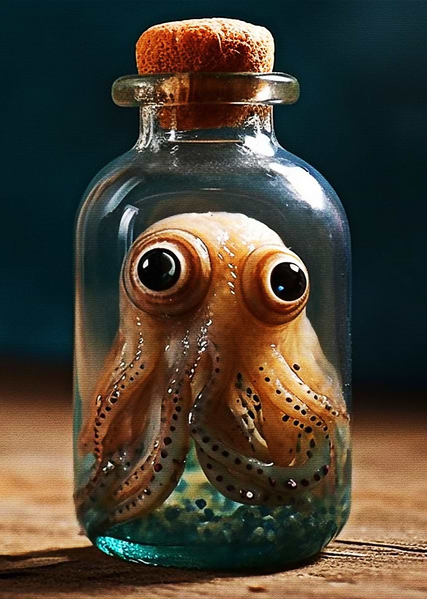 'Experimental bottles' Poster, picture, metal print, paint by Coffee ...