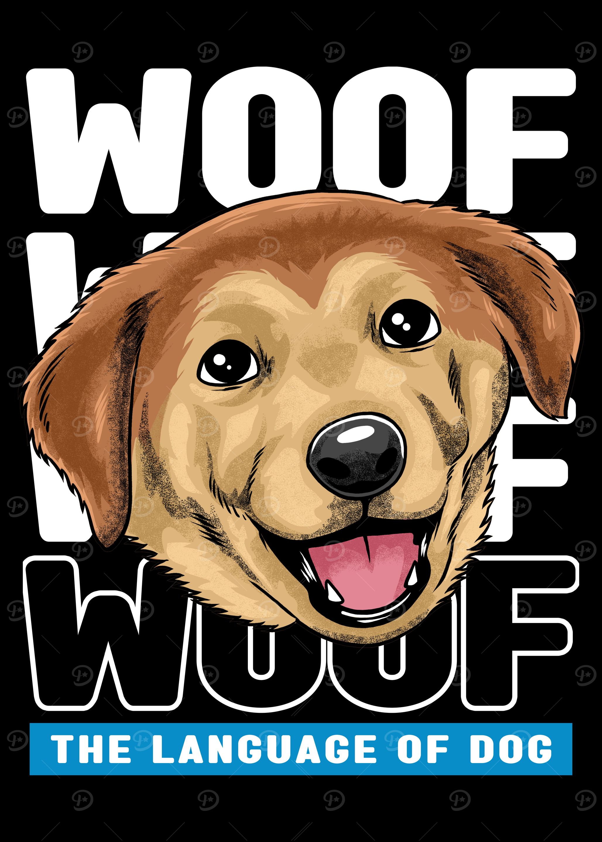 'Woof Woof Dog' Poster, picture, metal print, paint by Mikhaila Poster ...