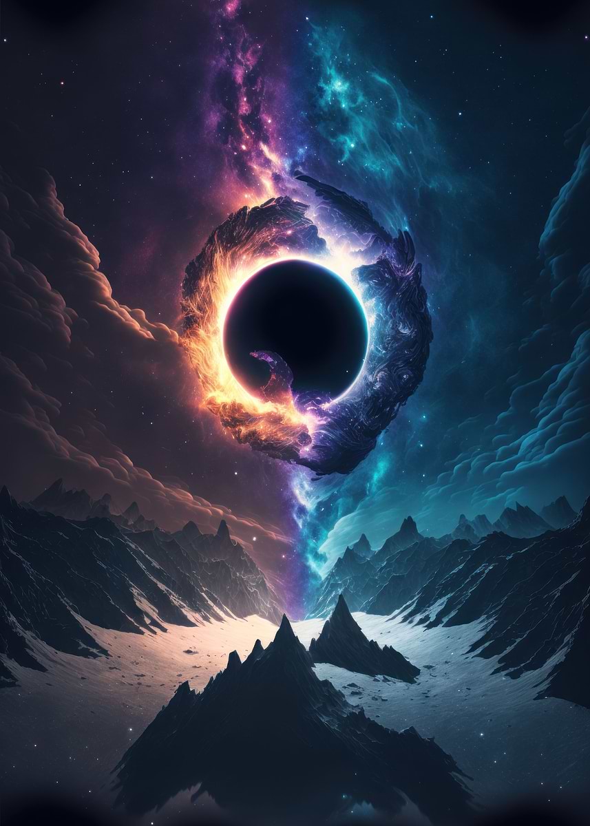 'Colors of Space' Poster, picture, metal print, paint by Enzaro | Displate