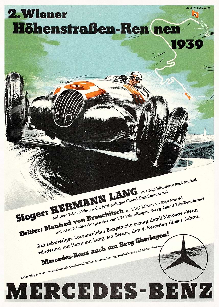 'German race drivers Herman' Poster, picture, metal print, paint by Sam ...