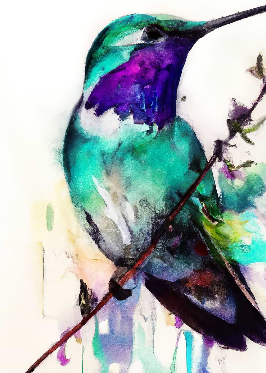 'Colorful Bird' Poster, picture, metal print, paint by maxdesign | Displate