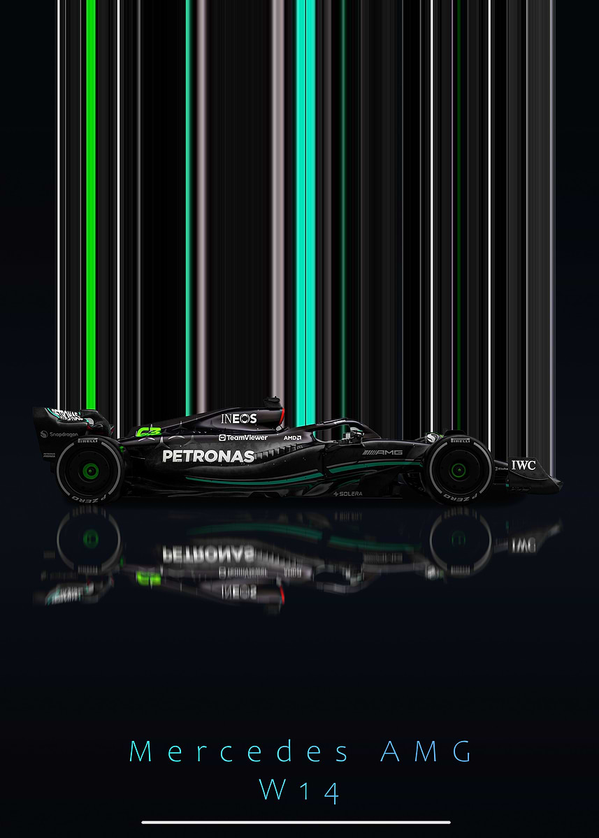 'Mercedes AMG W14 F1 Car ' Poster, picture, metal print, paint by ...