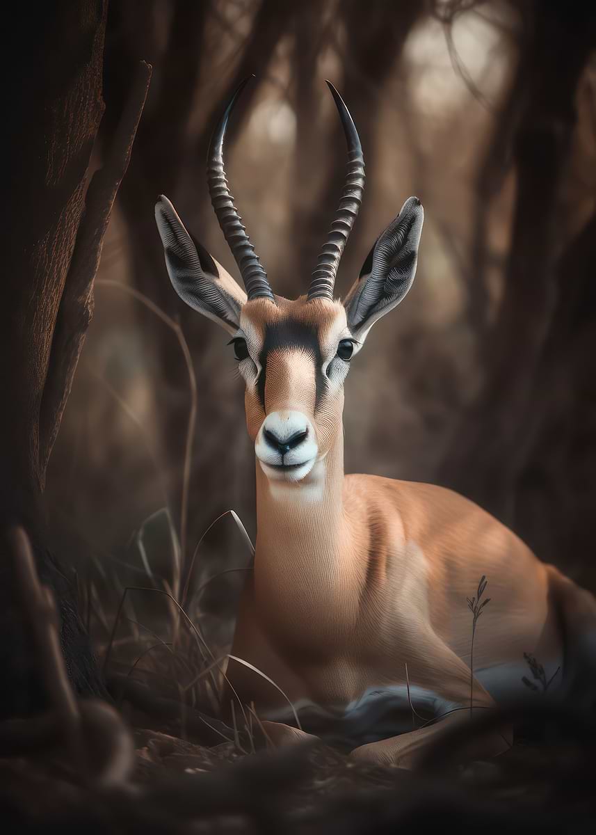 'Splendid gazelle' Poster, picture, metal print, paint by Zooscape ...