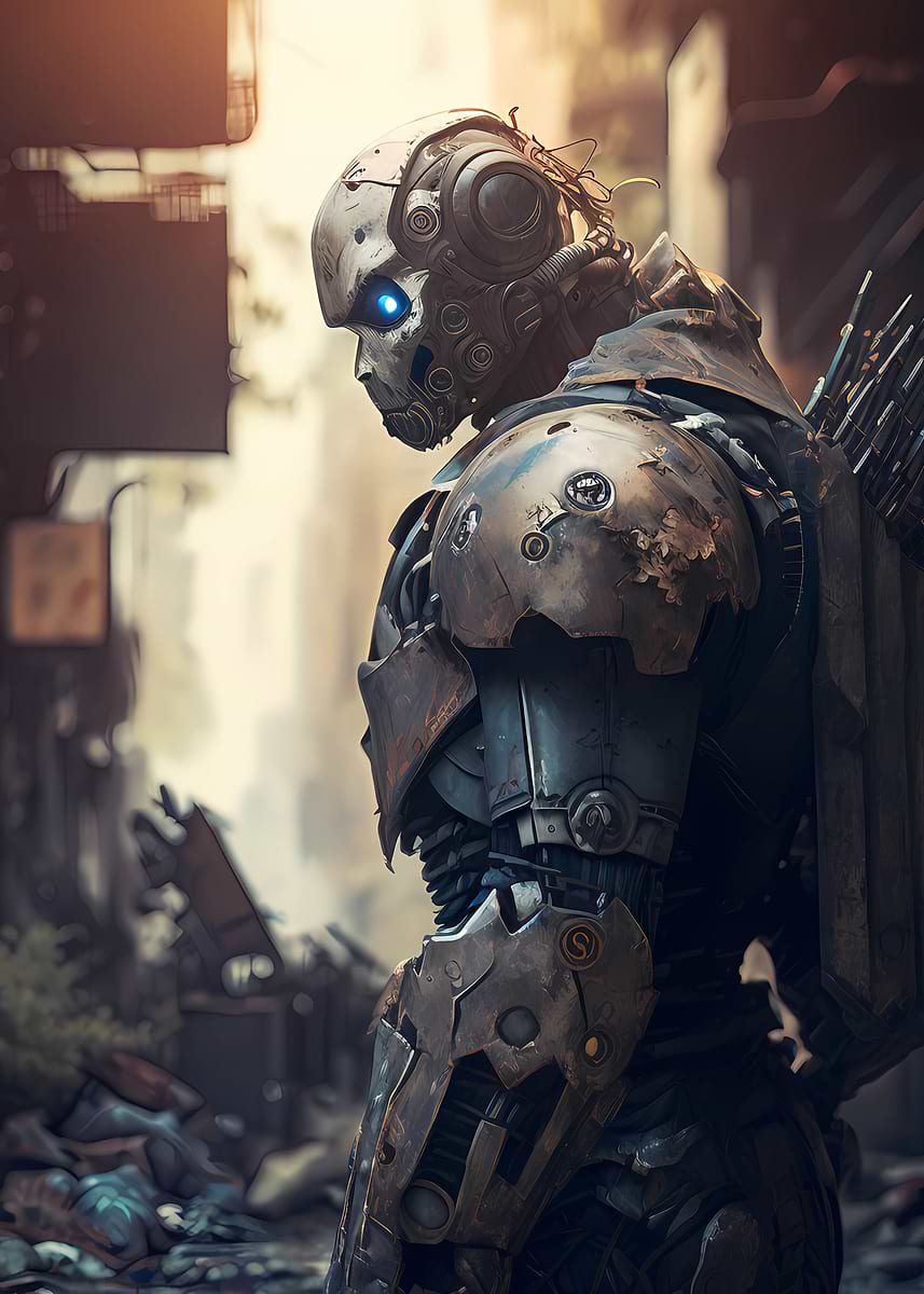 'Dark cyborg' Poster, picture, metal print, paint by Oleksandr Kovalov ...
