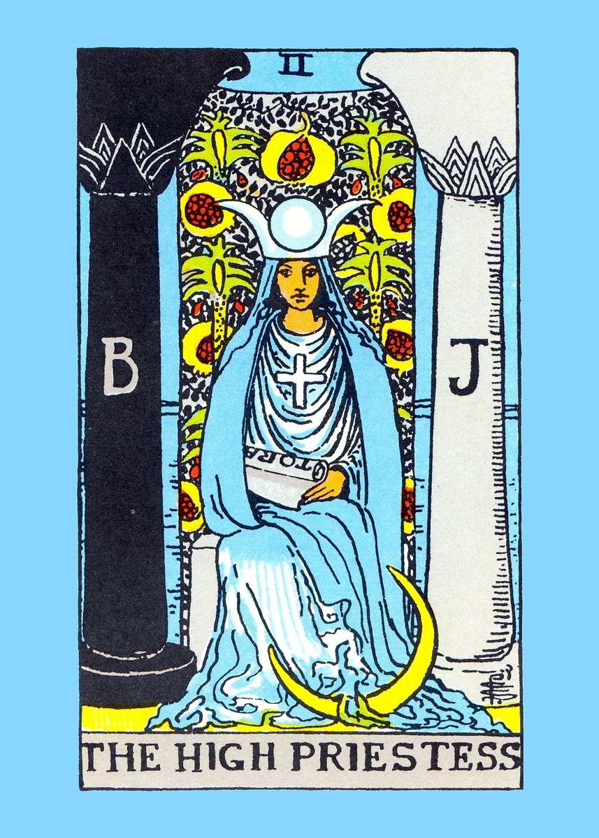 'High Priestess Tarot Card' Poster, picture, metal print, paint by ...