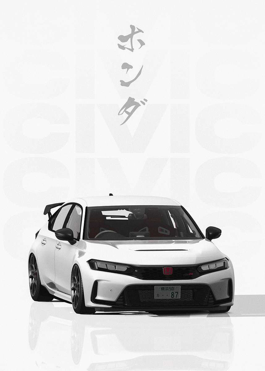 'Honda Civic Type R FL5' Poster, picture, metal print, paint by Yannick ...