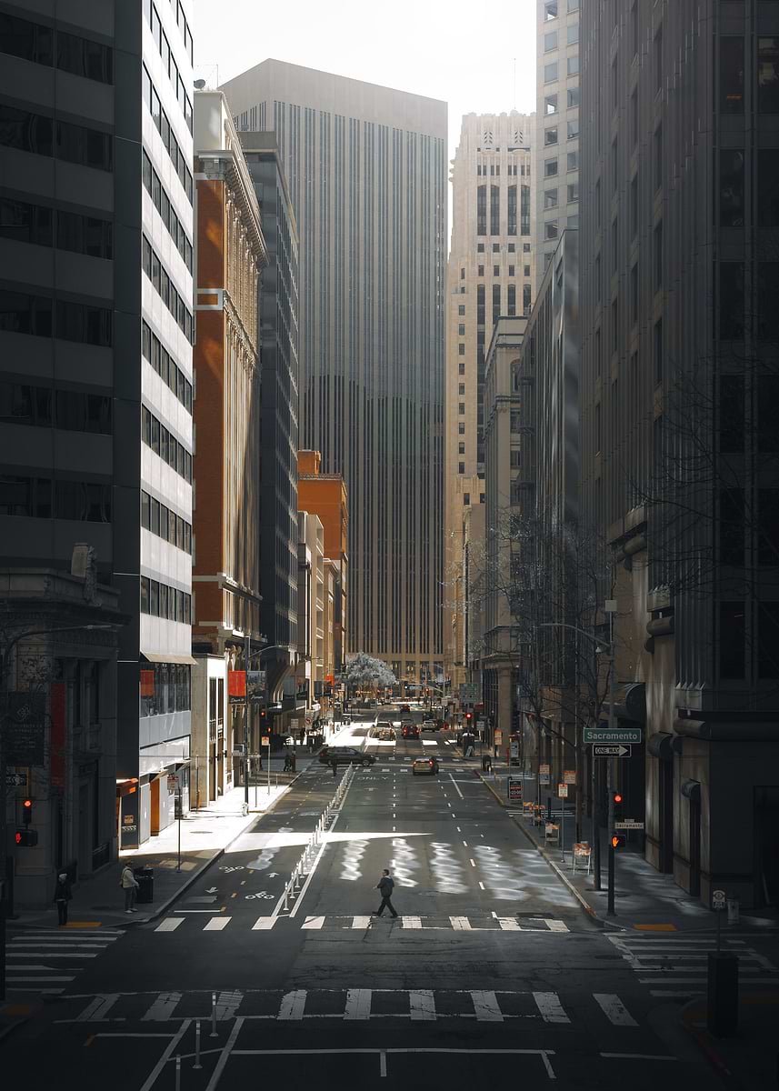 'San Francisco Street View' Poster, picture, metal print, paint by ...