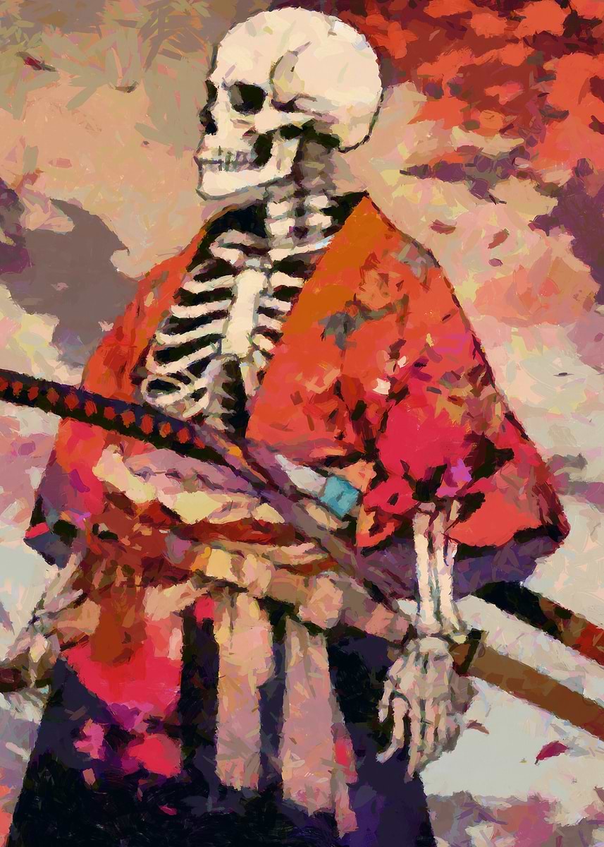 'Skeleton samurai fantasy' Poster, picture, metal print, paint by Dark ...