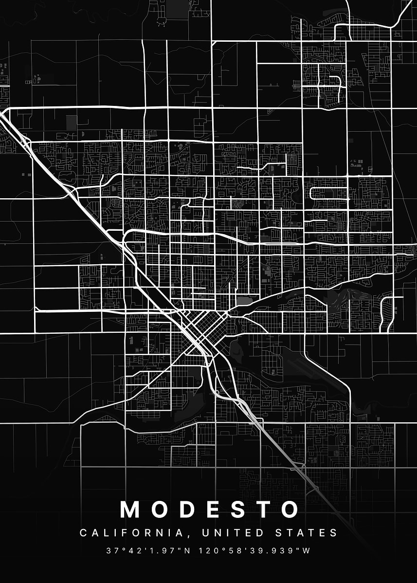 'Modesto California USA' Poster, picture, metal print, paint by Kemi ...