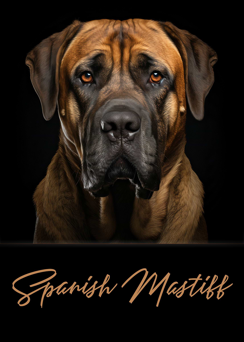 'Spanish Mastiff' Poster, picture, metal print, paint by Van Zelman ...