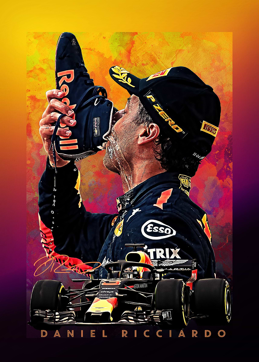 'Daniel Ricciardo ' Poster, picture, metal print, paint by Tom ...