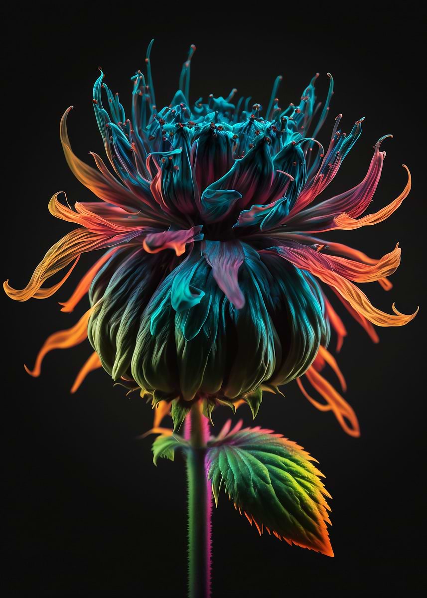 'Bee Balm Flower' Poster, picture, metal print, paint by Kaye Whitesel ...