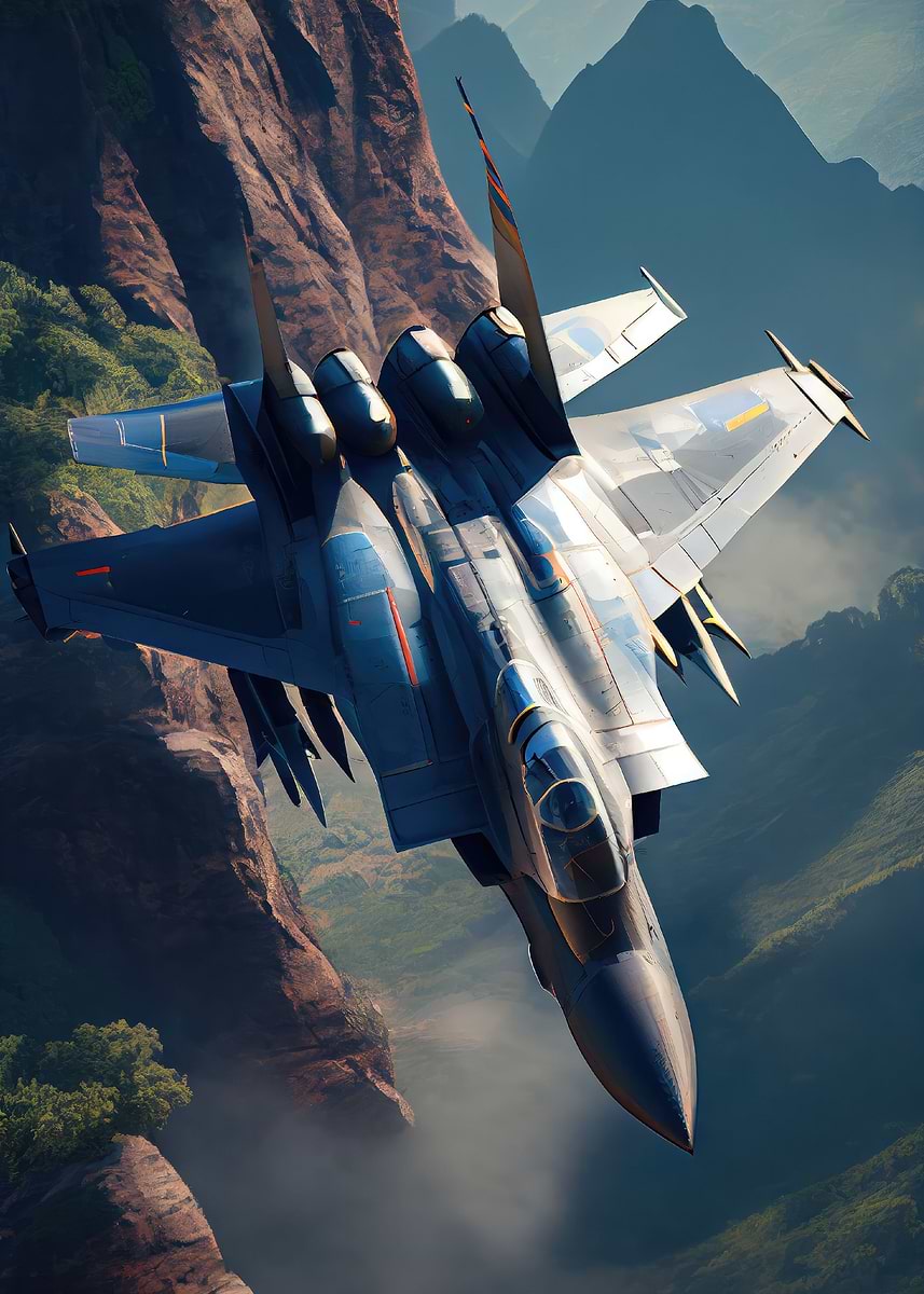 'fighter jet Military' Poster, picture, metal print, paint by Aidan ...