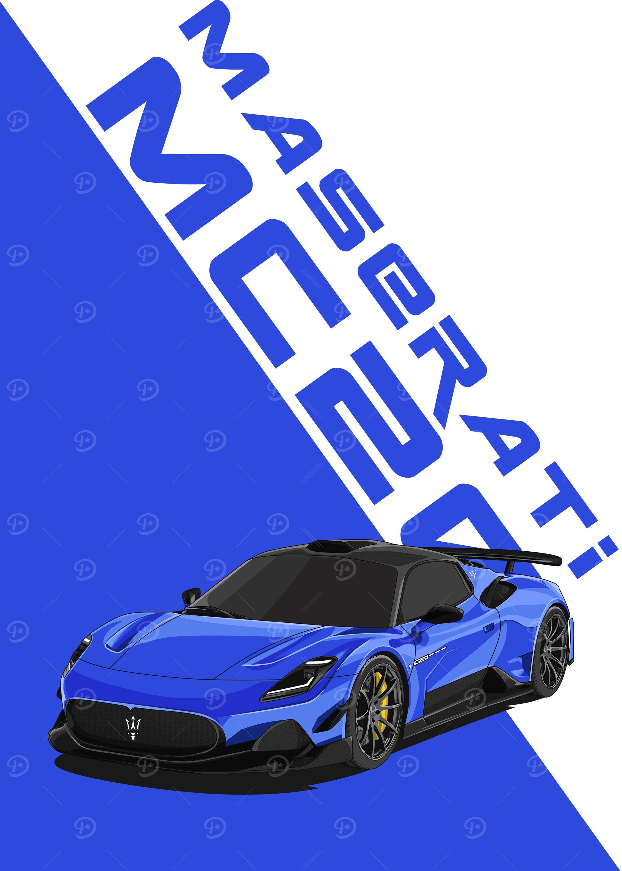 'maserati mc20 blue' Poster, picture, metal print, paint by capture art ...