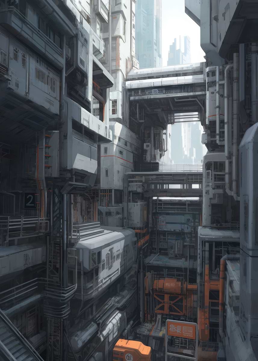 'Concrete Metropolitan' Poster, picture, metal print, paint by Oknice ...