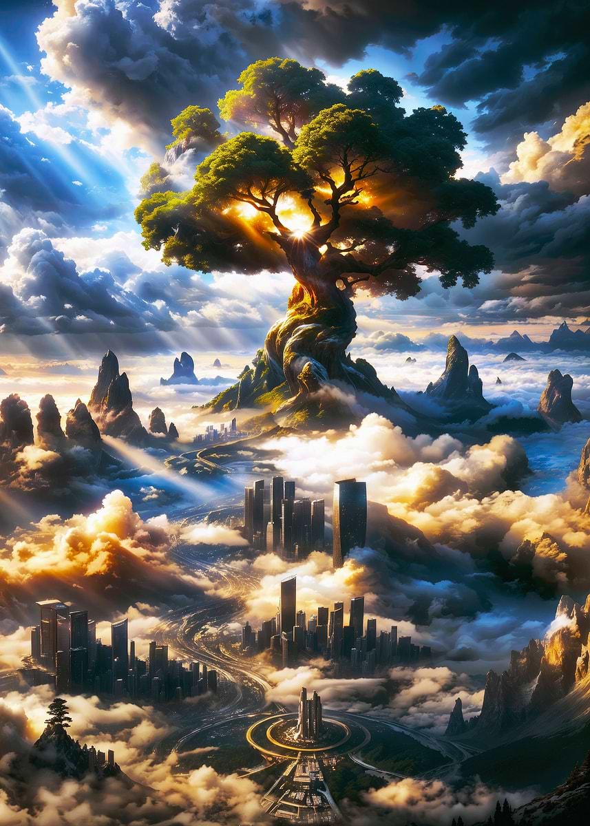 'World Tree' Poster, picture, metal print, paint by EnterlinkArt | Displate