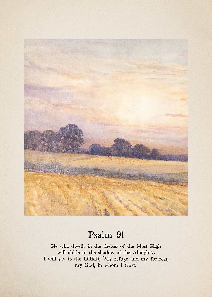 'Psalm 91' Poster, picture, metal print, paint by Cris de Almeida ...
