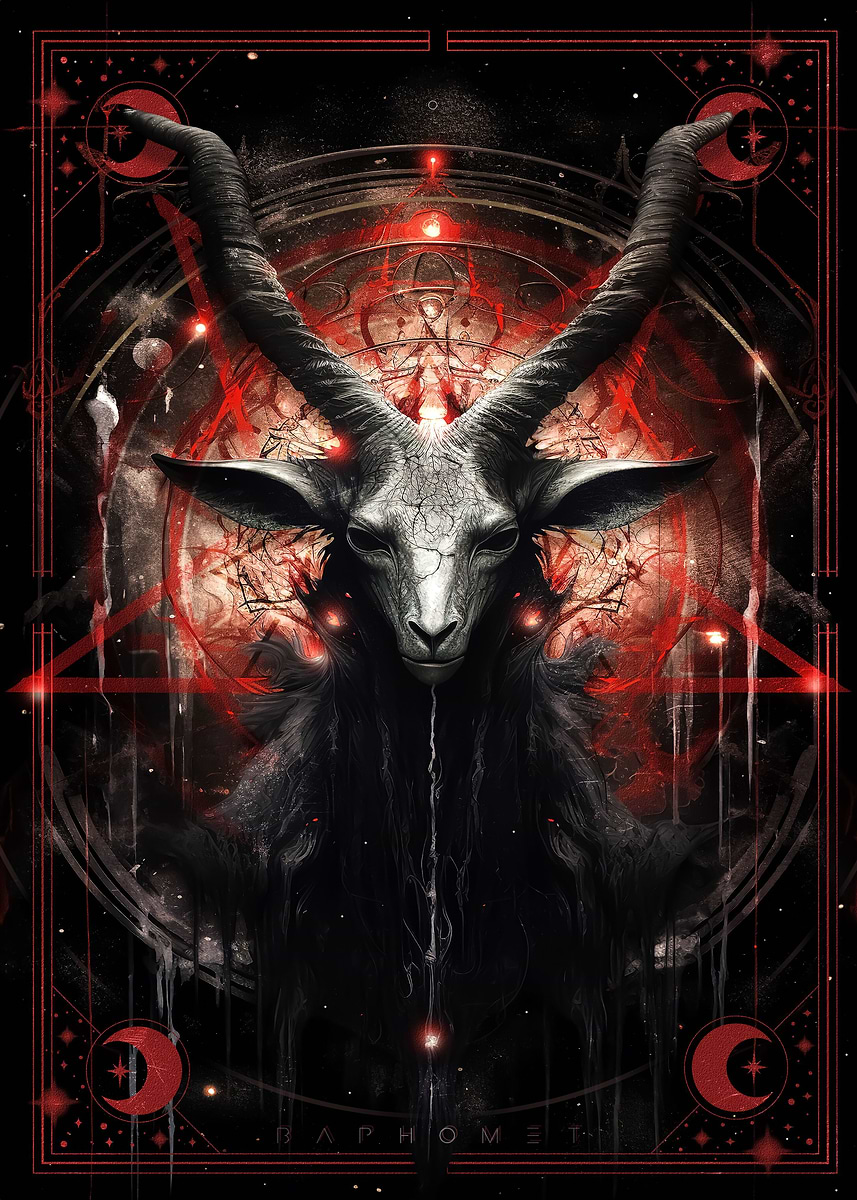 'Baphomet' Poster, picture, metal print, paint by Bruno Macedo | Displate
