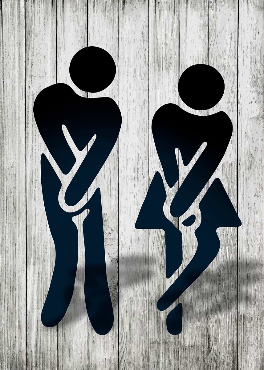 'Restroom Toilet Wall Door' Poster, picture, metal print, paint by ...