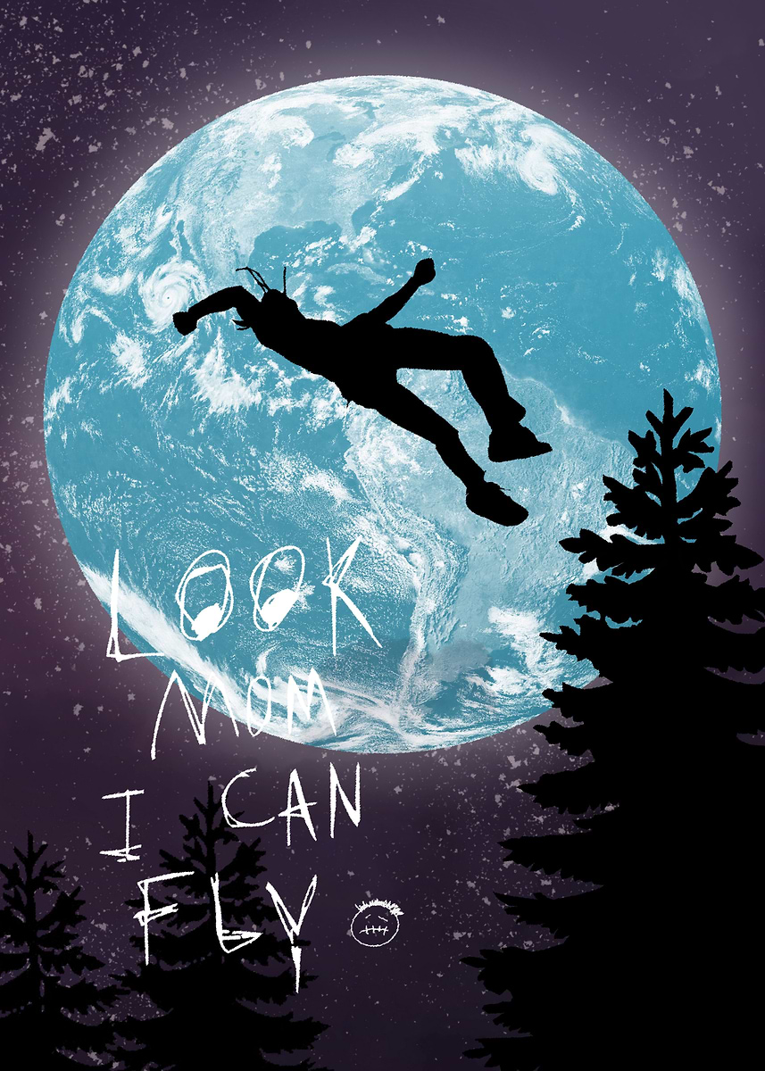 'travis scott flies at plan' Poster, picture, metal print, paint by ...