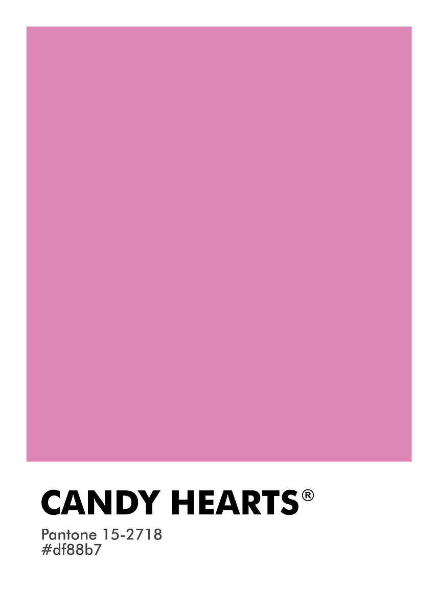 'PANTONE CANDY HEARTS' Poster, picture, metal print, paint by Masahiro ...
