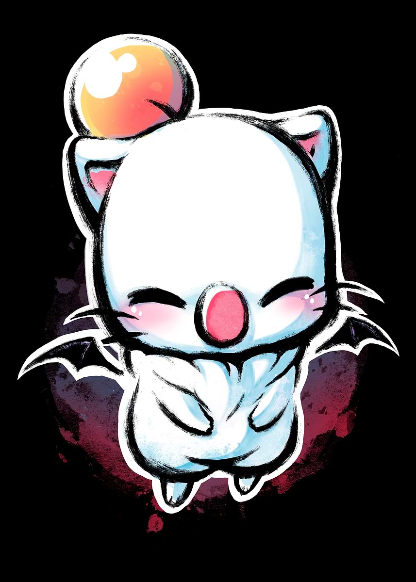 'Kupo Cute Moogle Pet ' Poster, picture, metal print, paint by Blanca ...