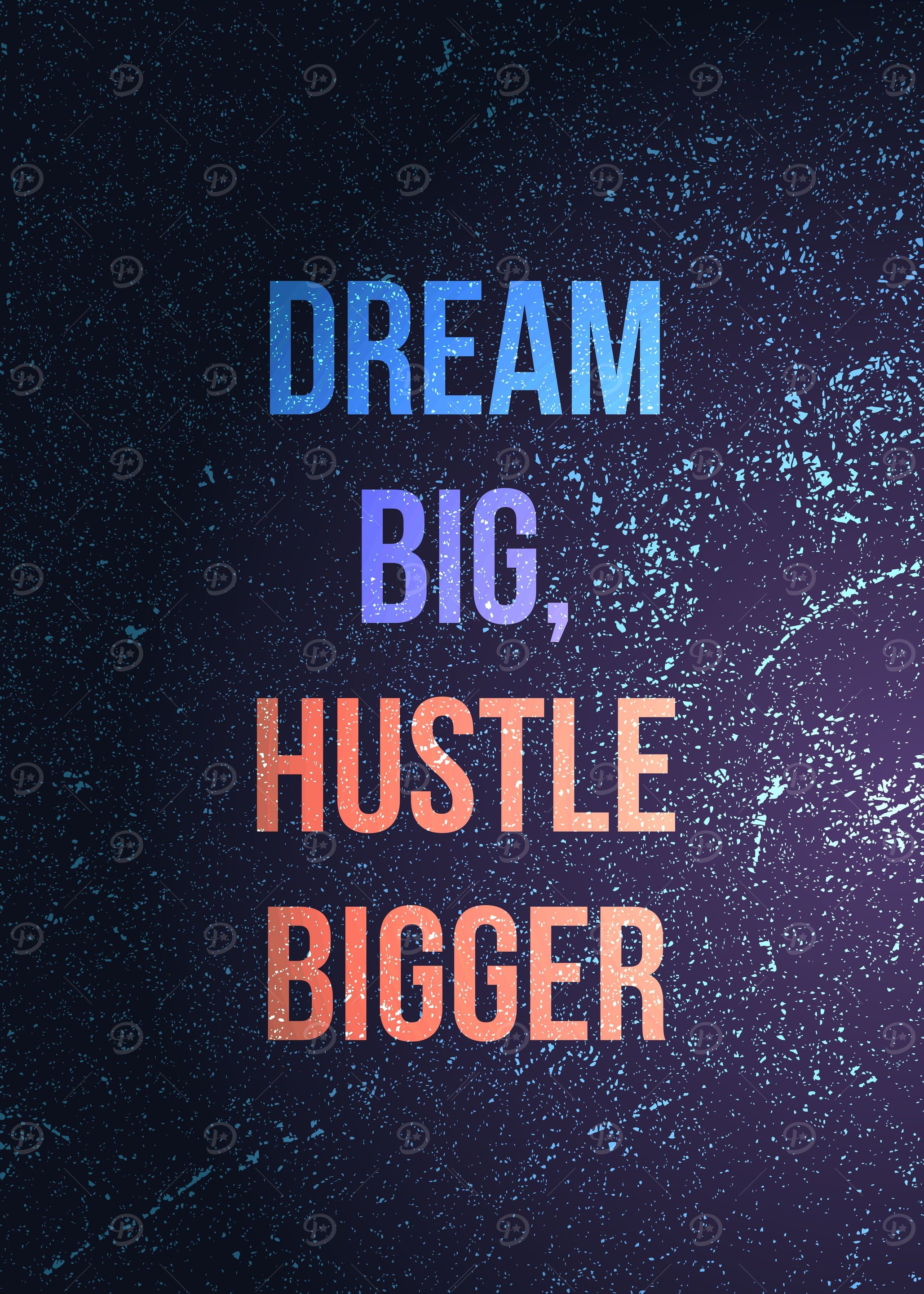 'motivational hustle' Poster, picture, metal print, paint by Ilhamqrov ...