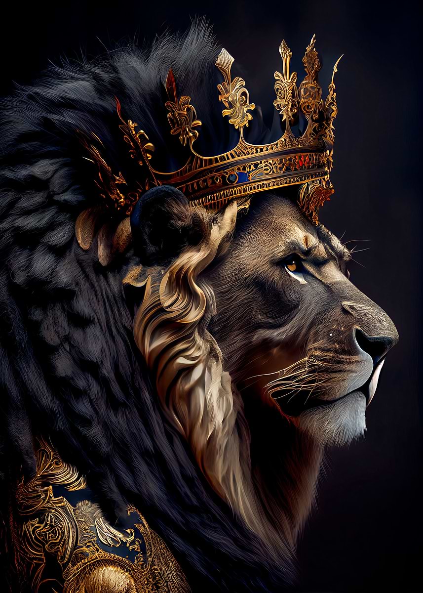 'the real king ' Poster, picture, metal print, paint by mk studio ...
