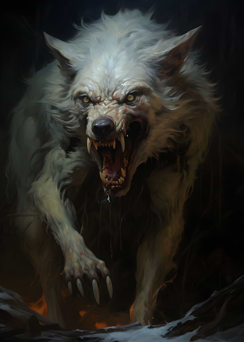 'Undead Wolf' Poster, picture, metal print, paint by Makadur | Displate