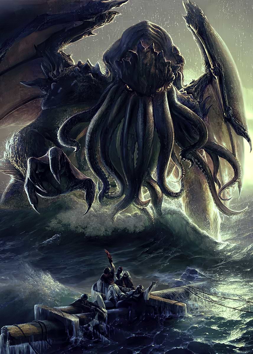 'Cthulhu' Poster, picture, metal print, paint by queen bee | Displate