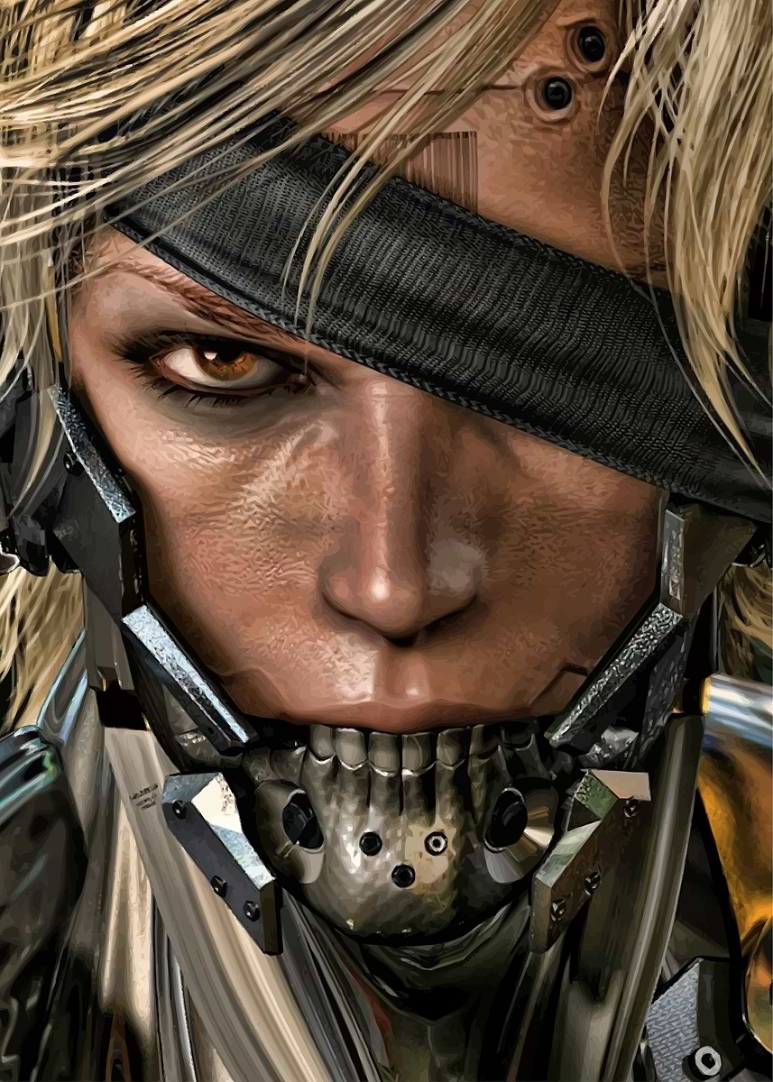 'metal gear rising game mgr' Poster, picture, metal print, paint by ...