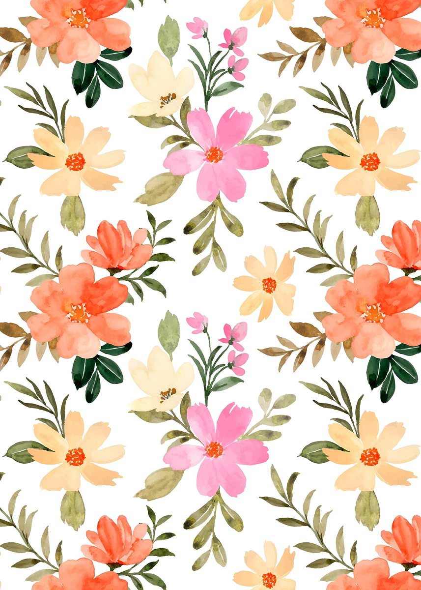 'Flower Watercolor' Poster, picture, metal print, paint by Ydha Anggara ...