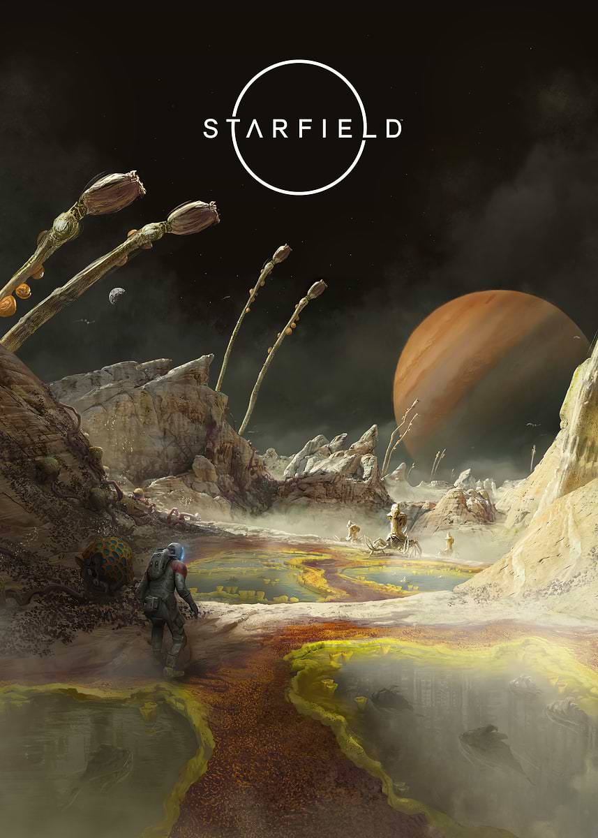'Moon' Poster, picture, metal print, paint by Starfield Game | Displate