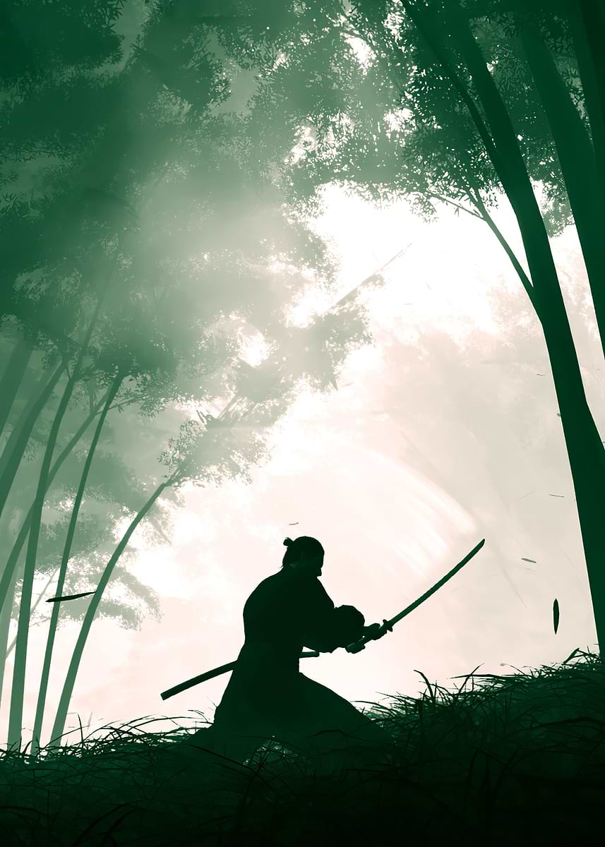 'The Ronin' Poster, picture, metal print, paint by allessa fabrizio ...
