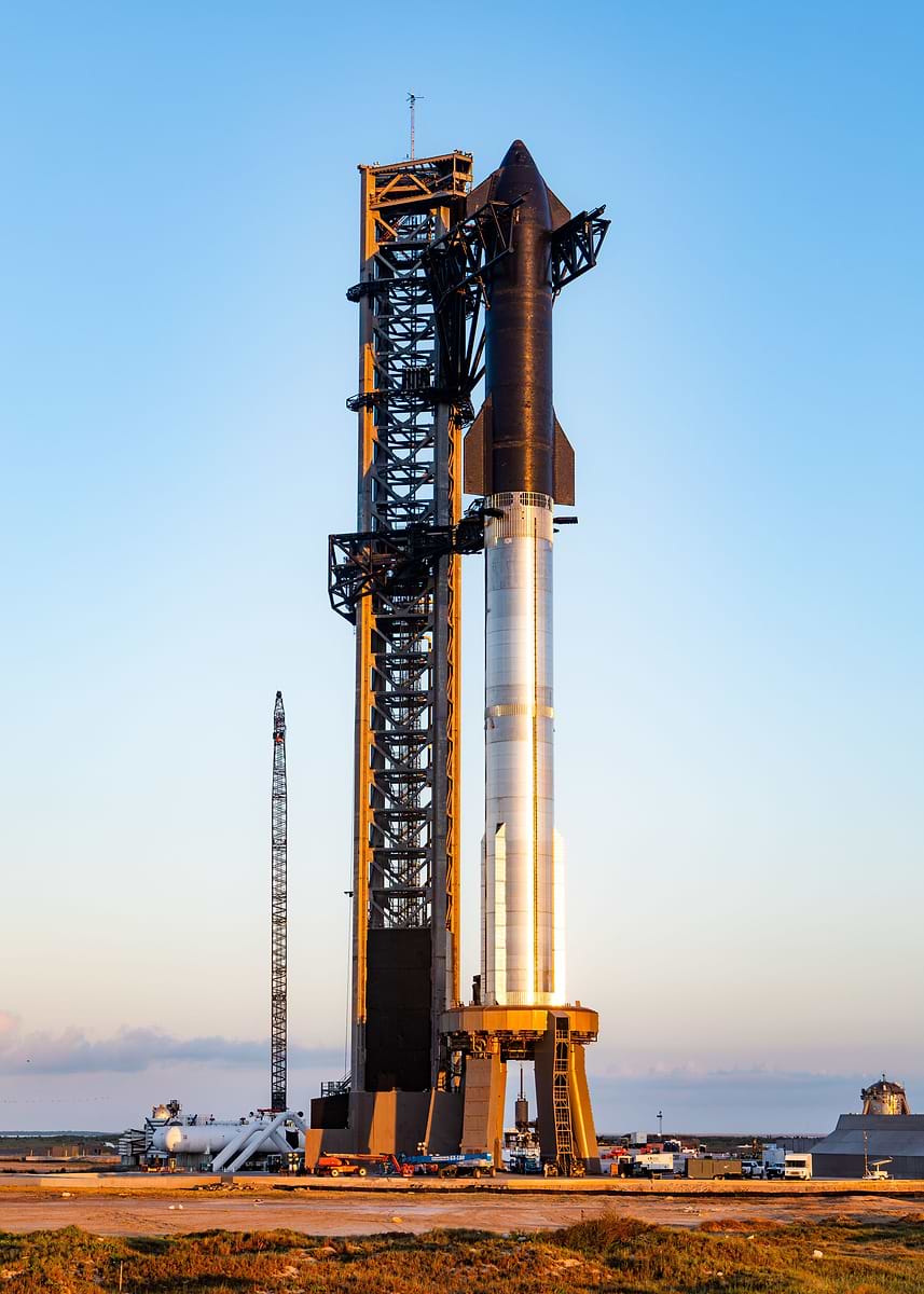 'SpaceX Starship Full Stack' Poster, picture, metal print, paint by ...