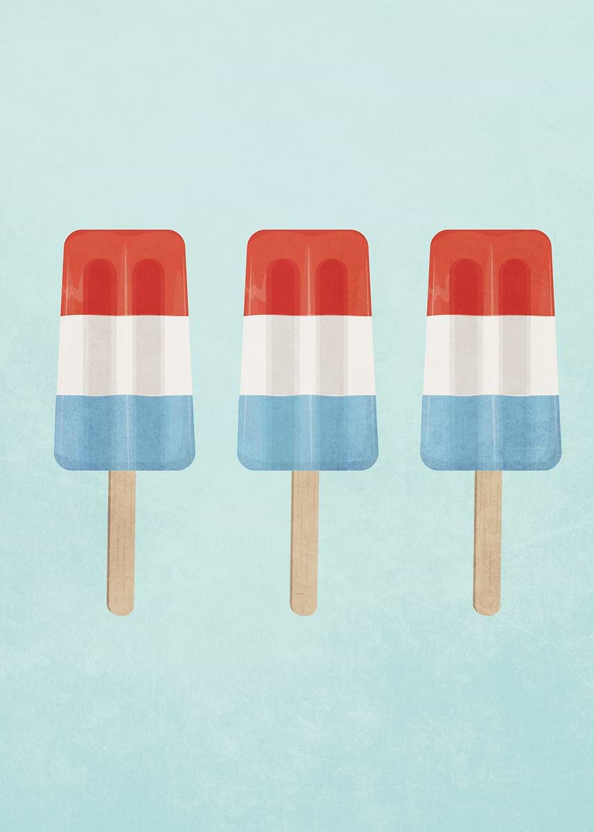 'Summer Bomb pop popsicle' Poster, picture, metal print, paint by Ricky ...