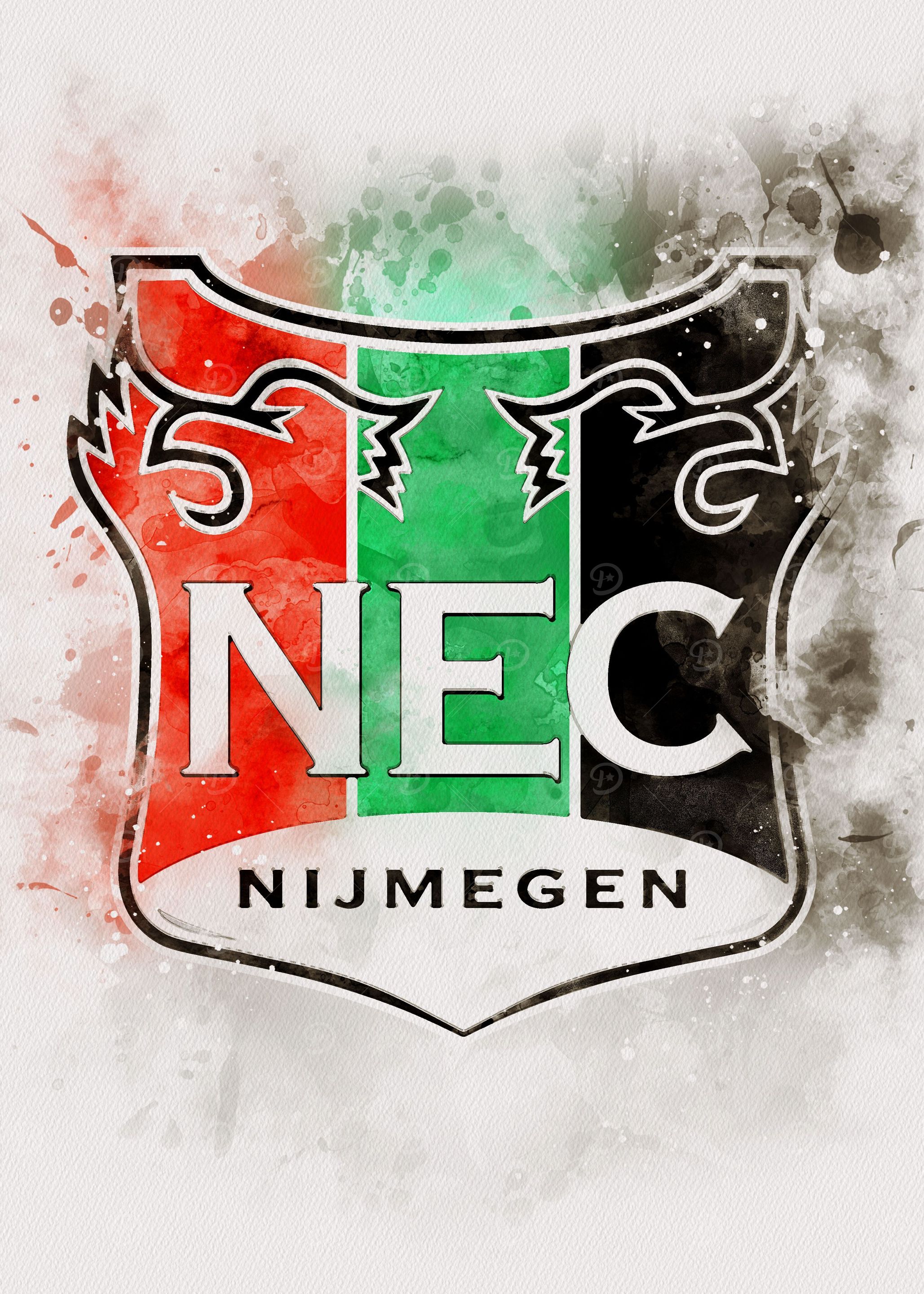 'NEC Nijmegen' Poster, picture, metal print, paint by Estell Kirlin ...