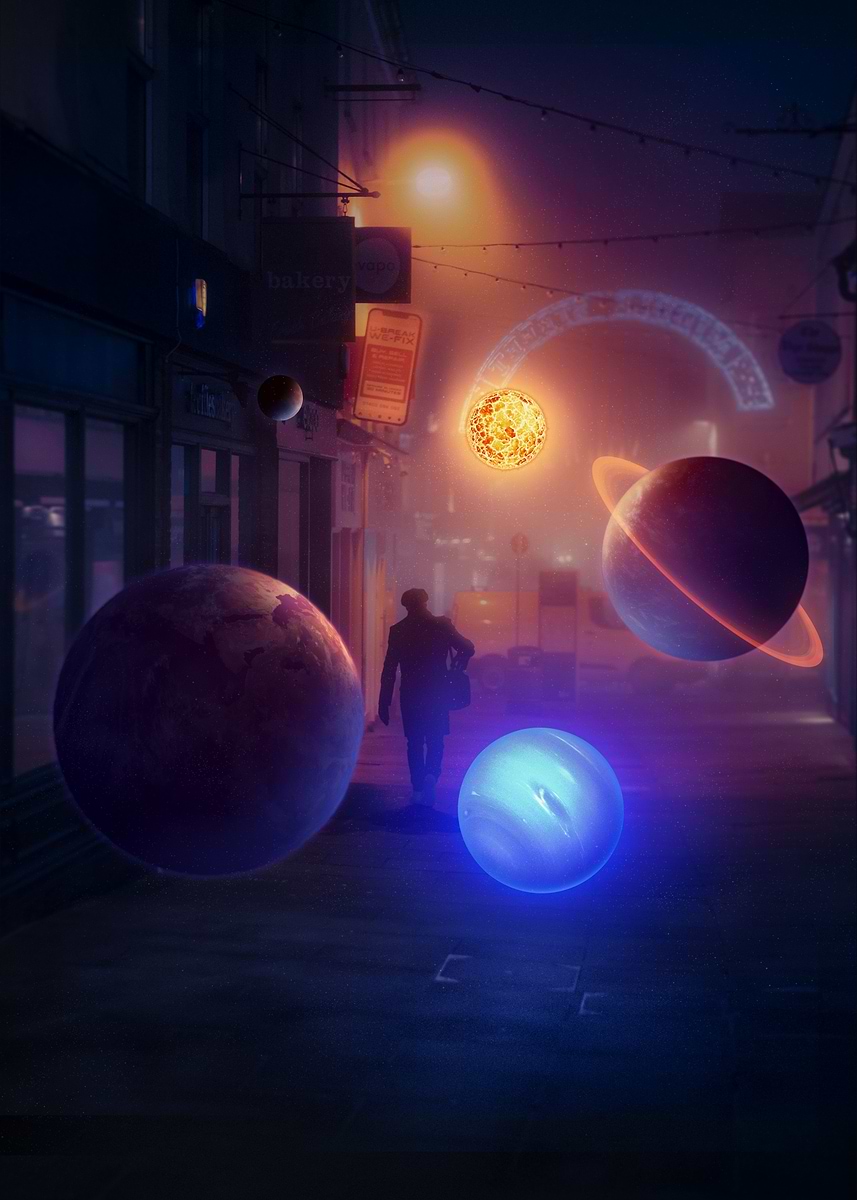 'Cosmic Crossroads' Poster, picture, metal print, paint by ismail ...