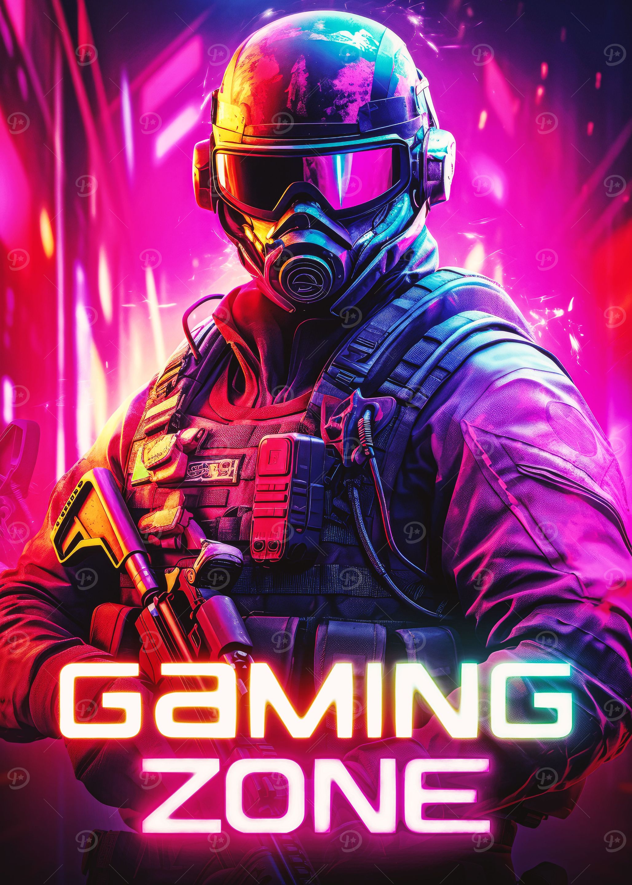 'FPS Gaming Zone' Poster, picture, metal print, paint by Pucaaa | Displate