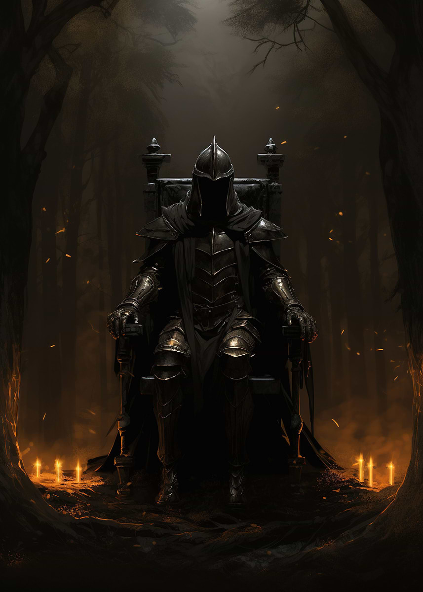 'The Black Knight' Poster, picture, metal print, paint by Ilyrin | Displate