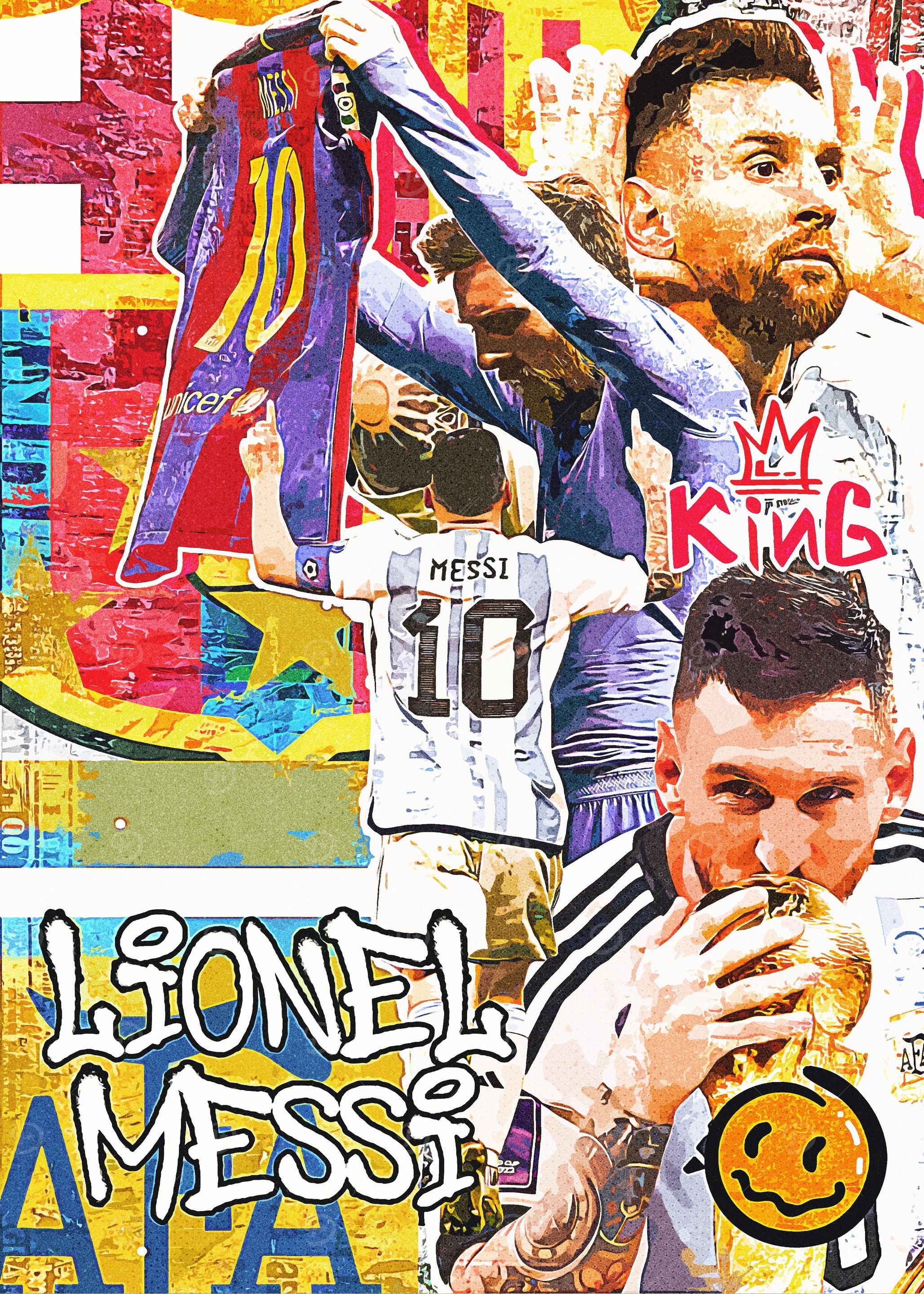 'Messi football' Poster, picture, metal print, paint by Phan Van Hai ...