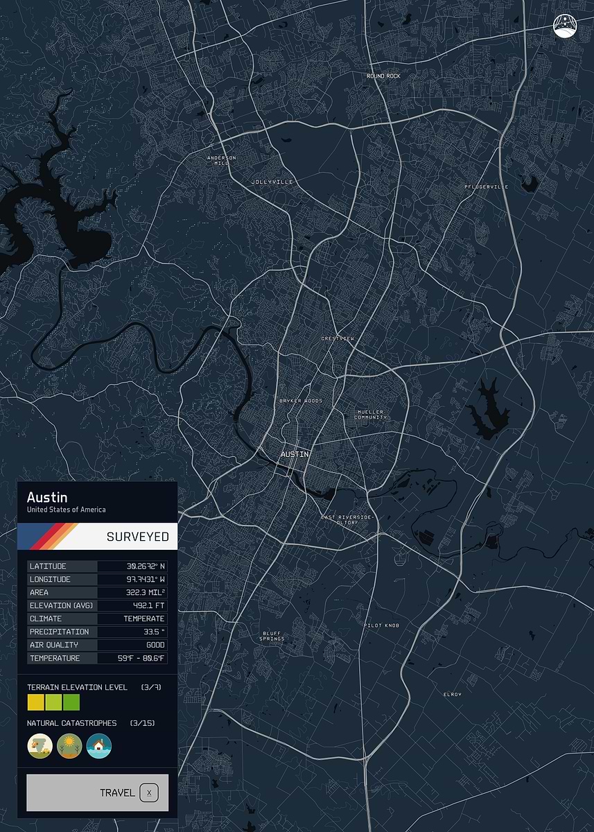 'Austin' Poster, picture, metal print, paint by Gewwz | Displate