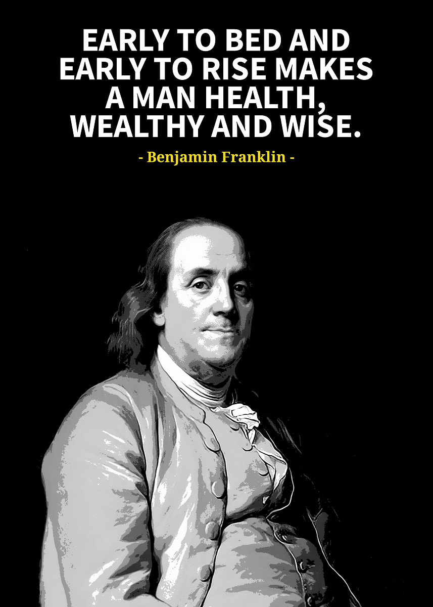 'Benjamin Franklin quotes ' Poster, picture, metal print, paint by ...