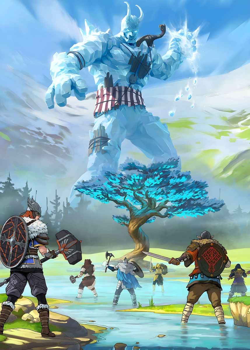 'Tribes of Midgard god war' Poster, picture, metal print, paint by ...